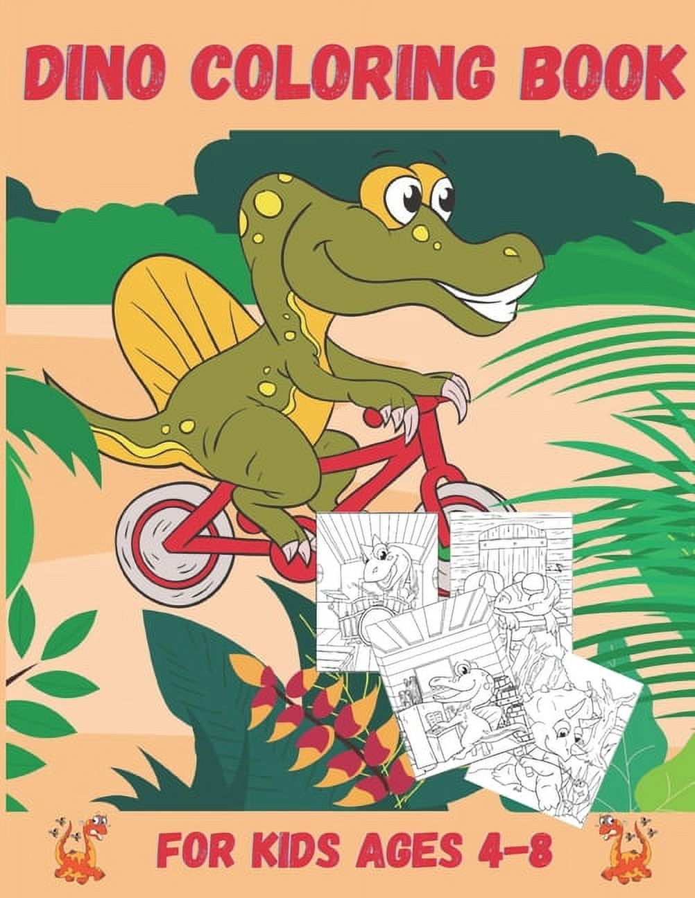 Dino Coloring Book: Dino Coloring Books for Kids Ages 4-8 - Walmart.com