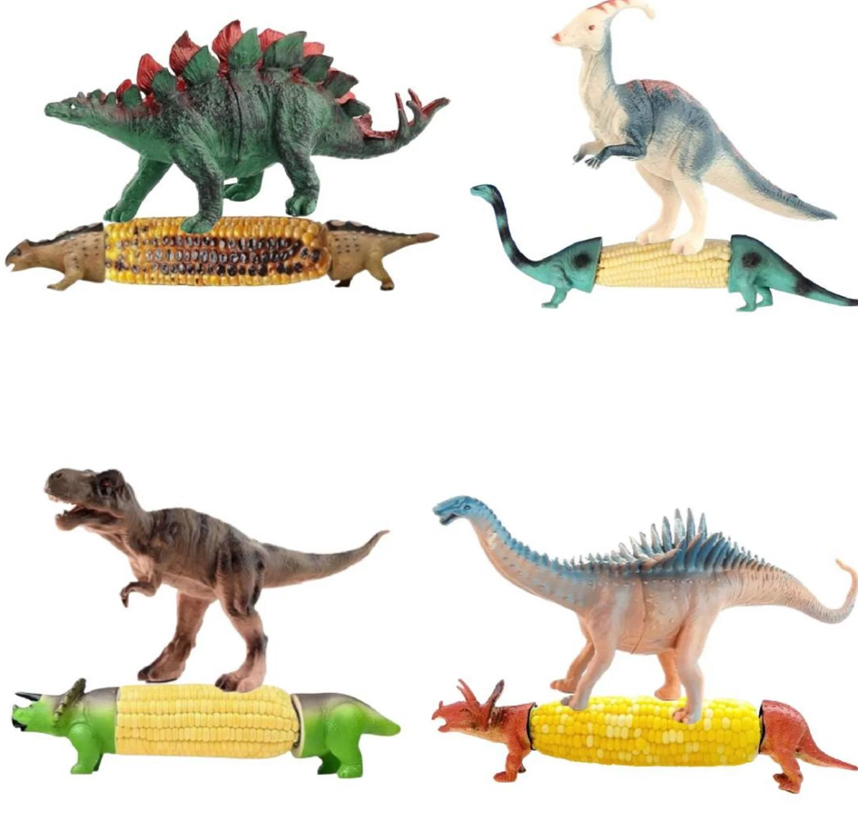 Dino Corns on the Cobs Holder Barbecue Skewers Dinosaur-Themed Reusable Corn Holders with ...