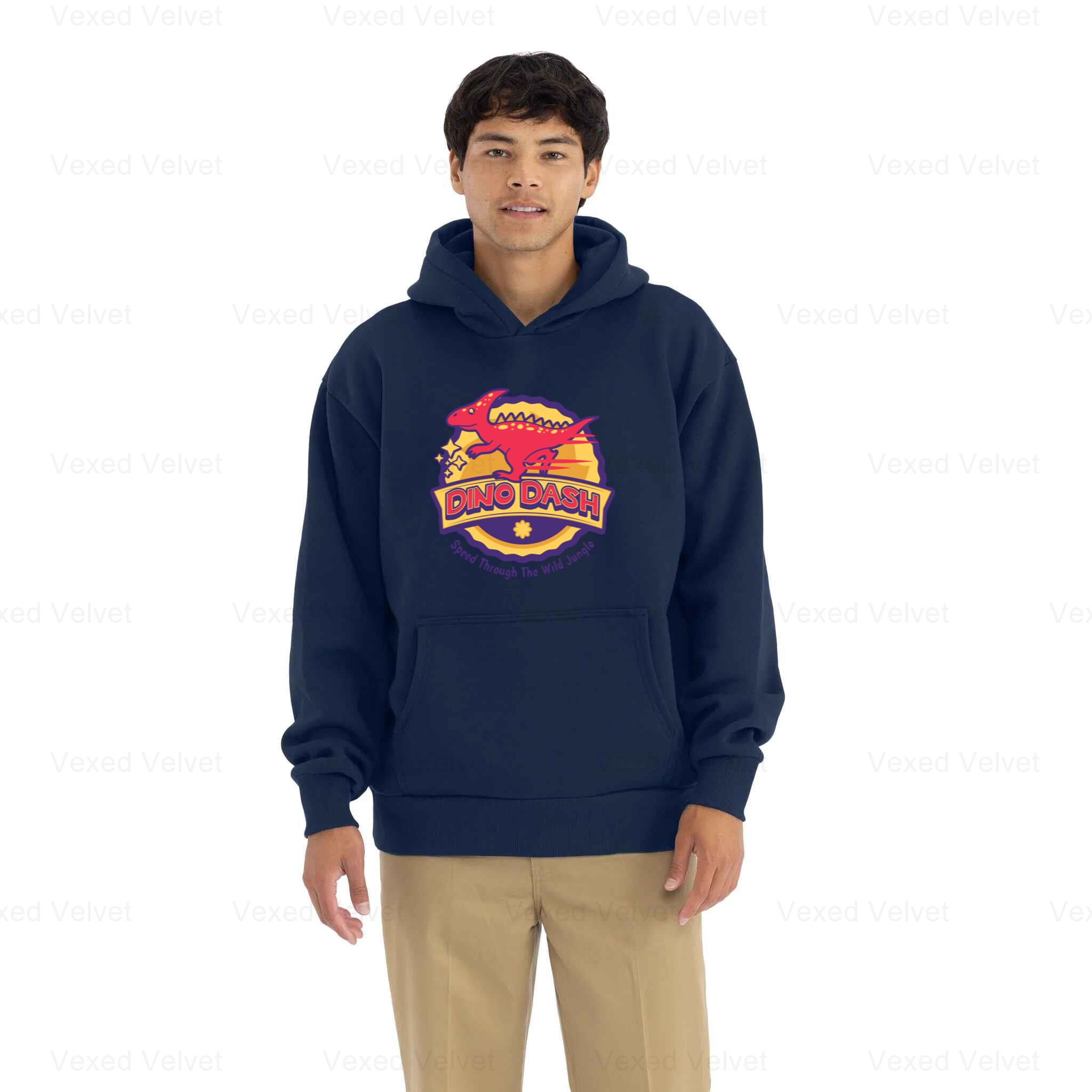 Dino Dash Hoodie Adventure Fun Dino Style Energetic Kids Cozy Wear up ...