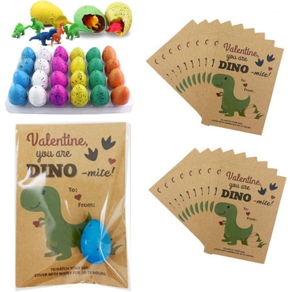 Dino Egg Valentines, Hatching Dino Egg Thank You Cards (6,12,24 Or 36 ...