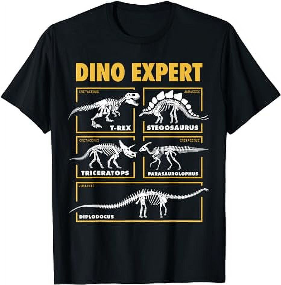 Dino Expert Future Paleontologist Dinosaur Fossil Bones boys T-Shirt ...