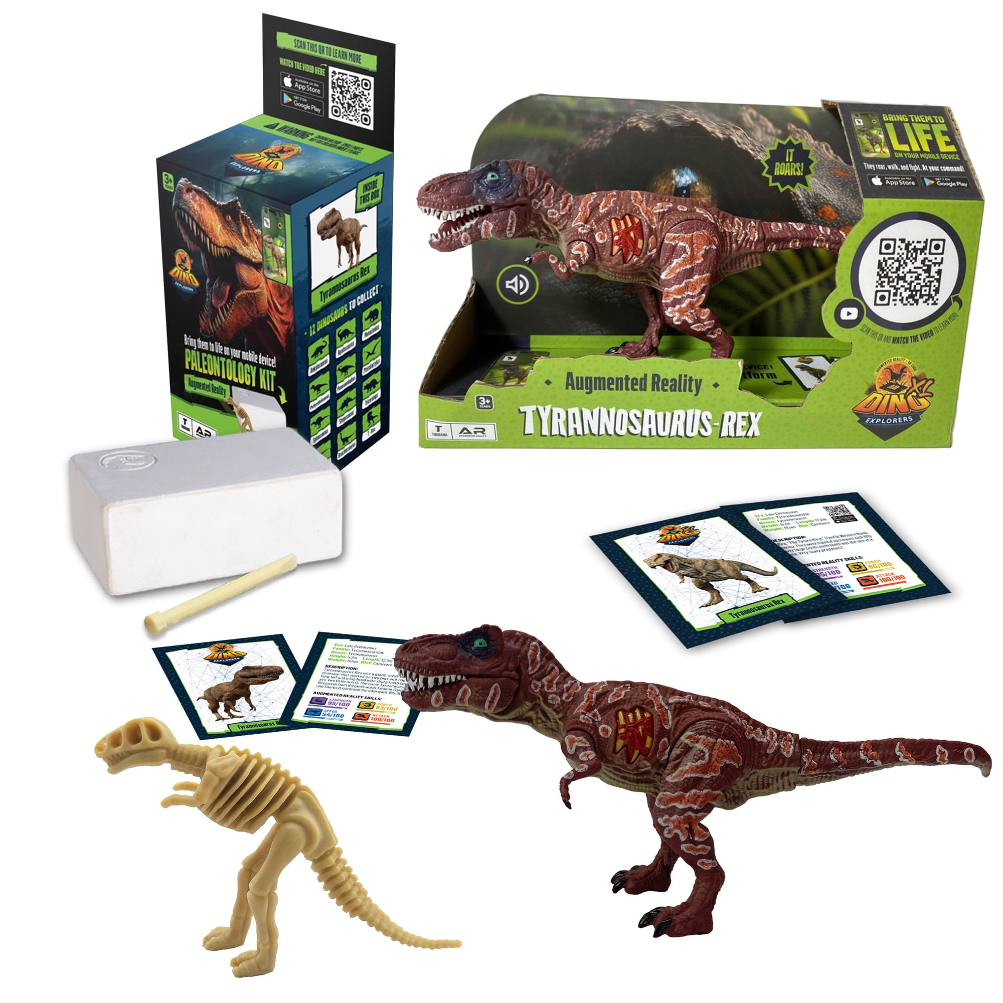 Dino Explorers: AR Dinosaur XL & Brick Combo - Tyrannosaurus-Rex - 10 ...