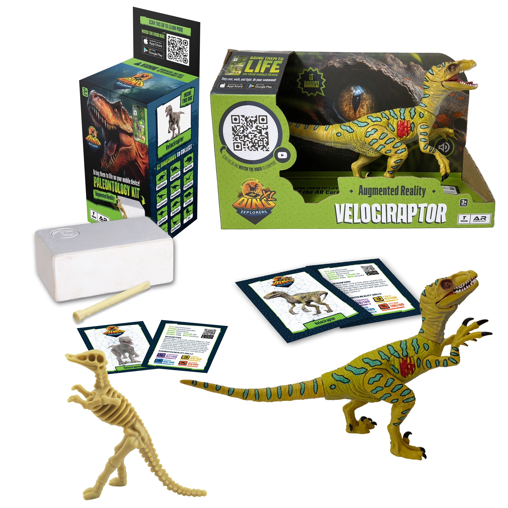 Dino Explorers: AR Dinosaur XL & Brick Combo - Velociraptor - 10 ...