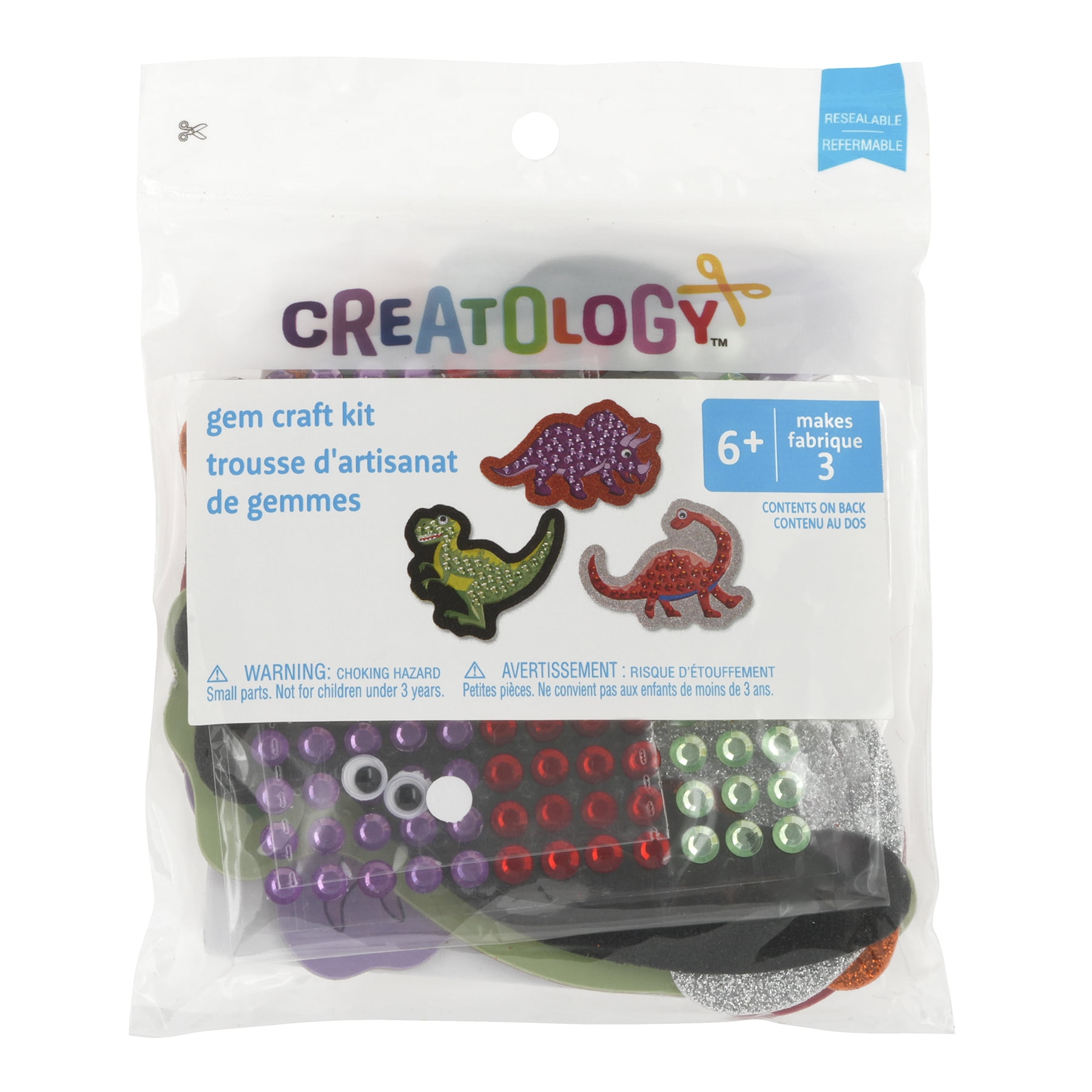 Dino Gem Craft Kit by Creatology™ - makes 3 projects - Walmart.com