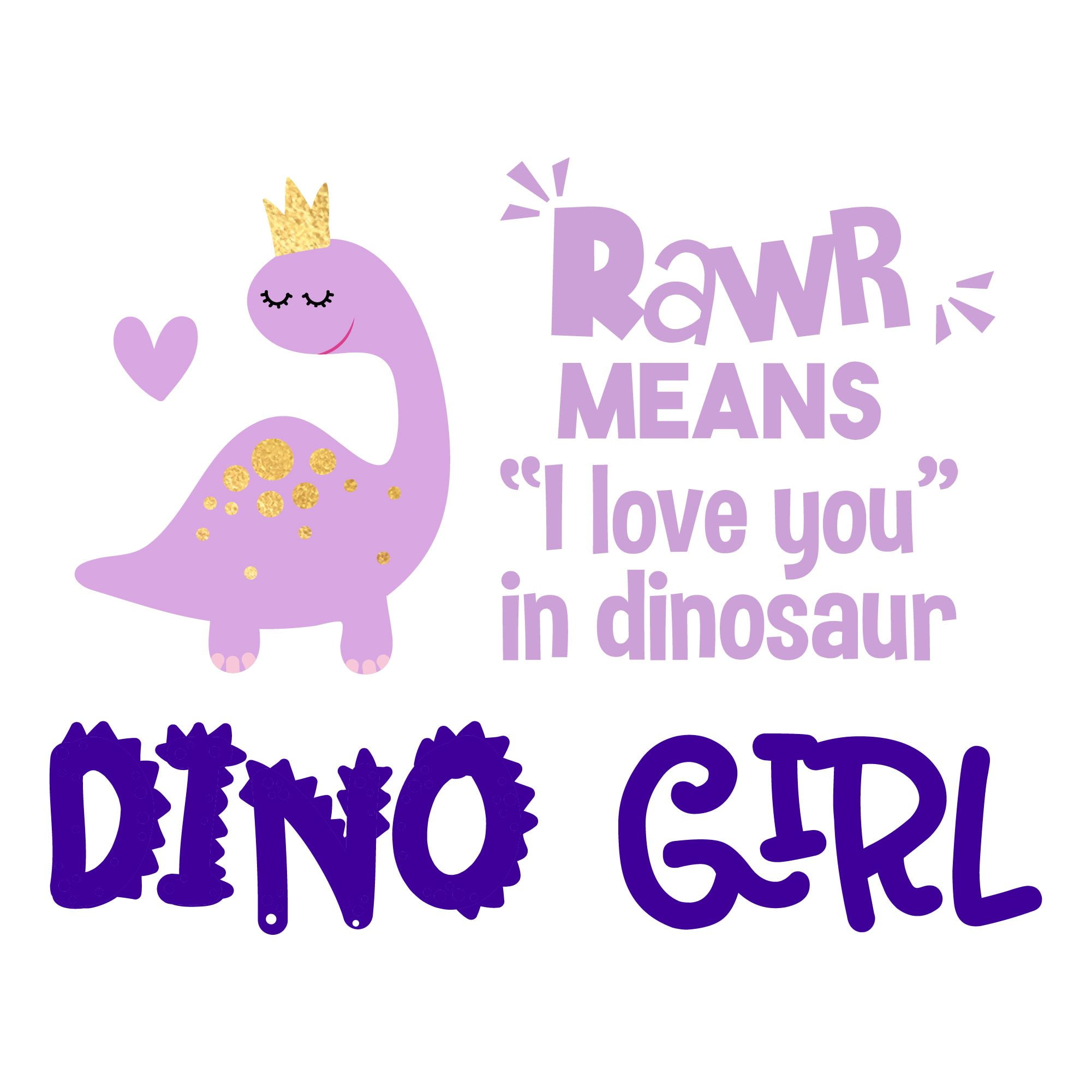 Dino Girl Word Lettering Girly DinosaursWall Decal Decoration Rawr ...
