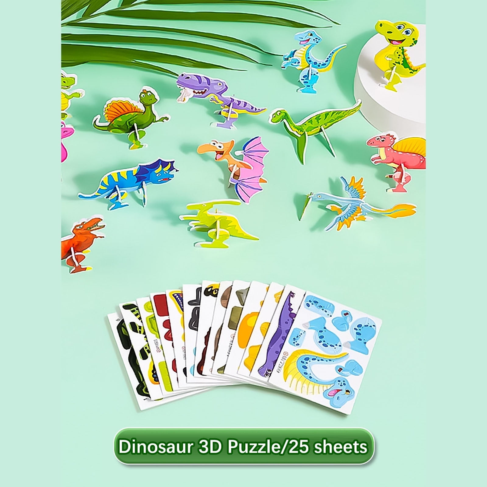 Dino/Insect/Animal 3D Puzzles for Kids 3+/25 Sheets - Walmart.com