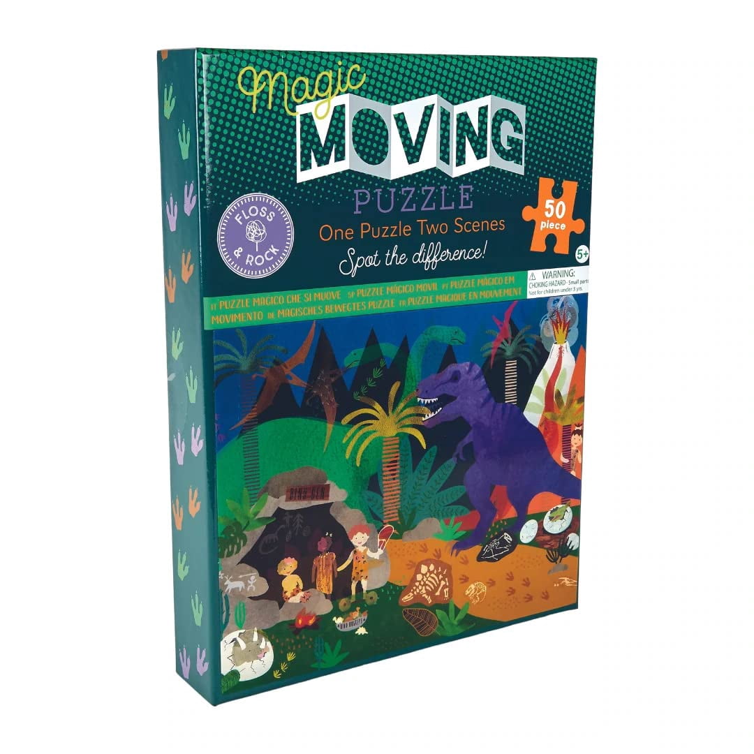 Floss and Rock 50 Pieces Magic Moving Puzzle (Dinosaur) - Walmart.com