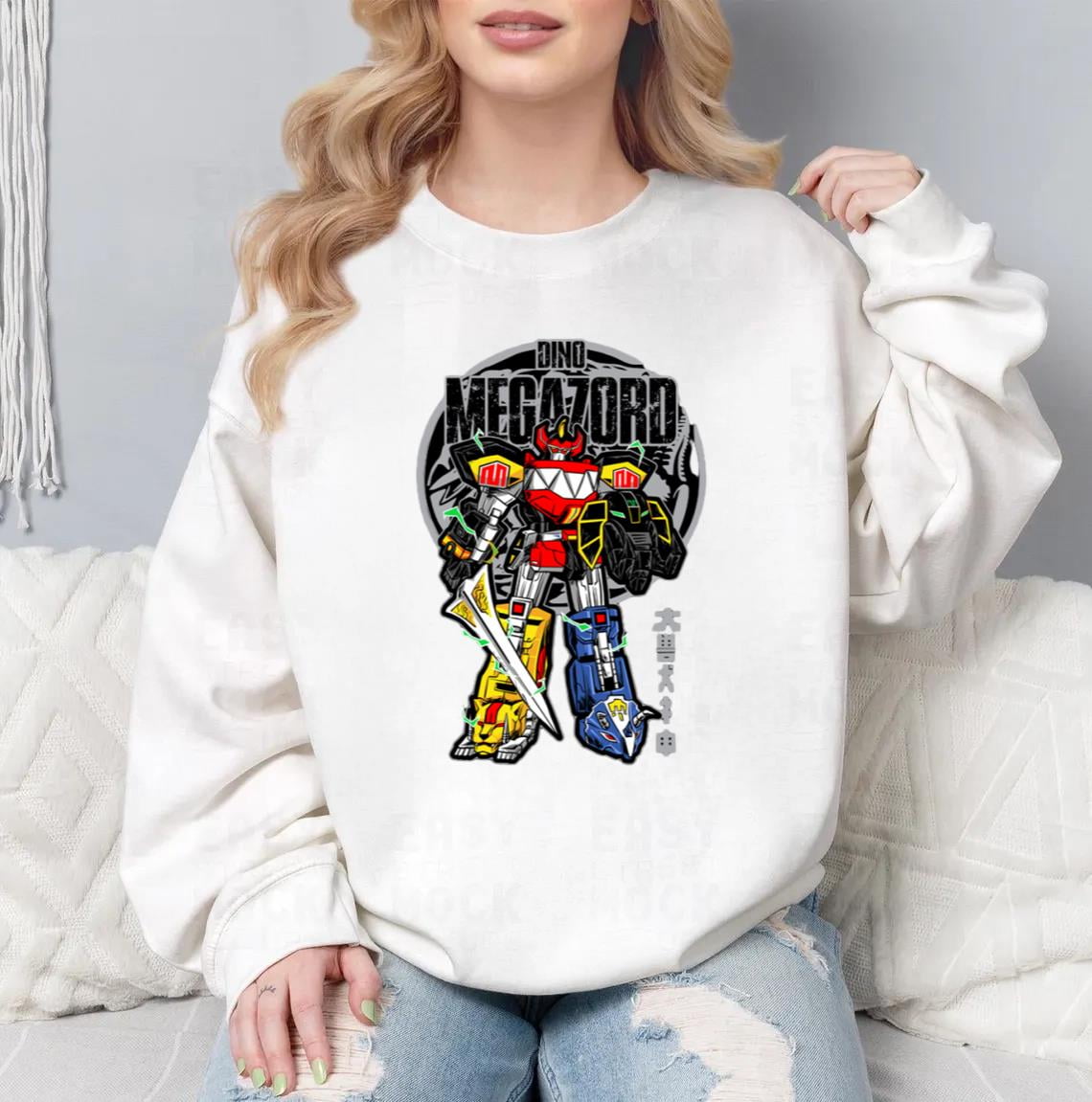 Dino Megazord Classic Retro Robot Dinosaur Power Adventure T-Shirt ...