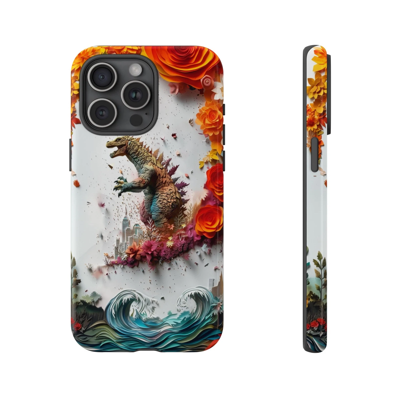 Dino Monster Paper Cut Art Case for iPhone 17 to 11 Pro Max - Walmart.com