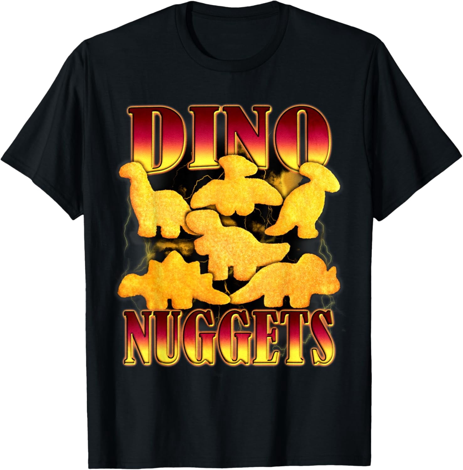 Dino Nuggets Bootleg Rap Aesthetic Dinosaur Chicken Nugget T-Shirt ...