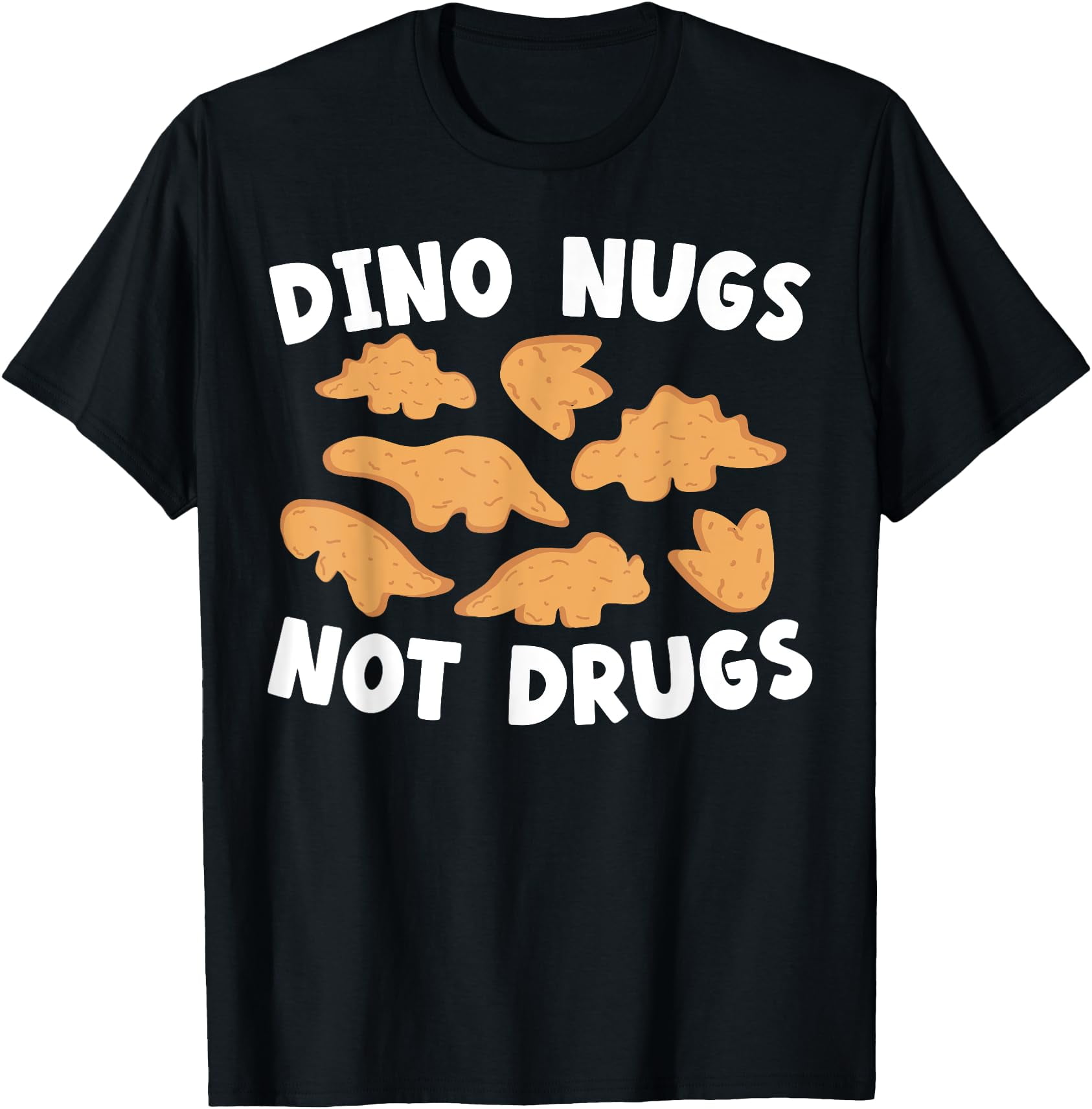 Dino Nugs Chicken Nugget Nuggy Fried Snack T-Shirt,Dark Heather color ...