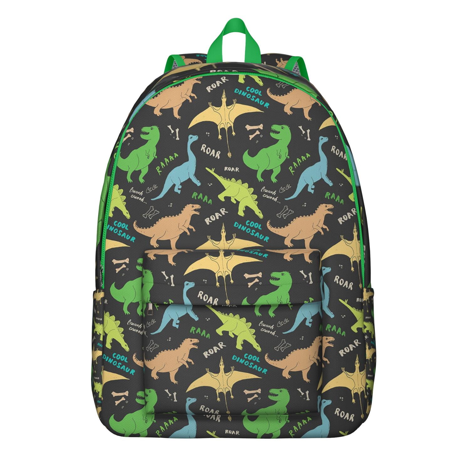 Dino Print Laptop Backpack for Students, Colorful Cartoon Dinosaur ...