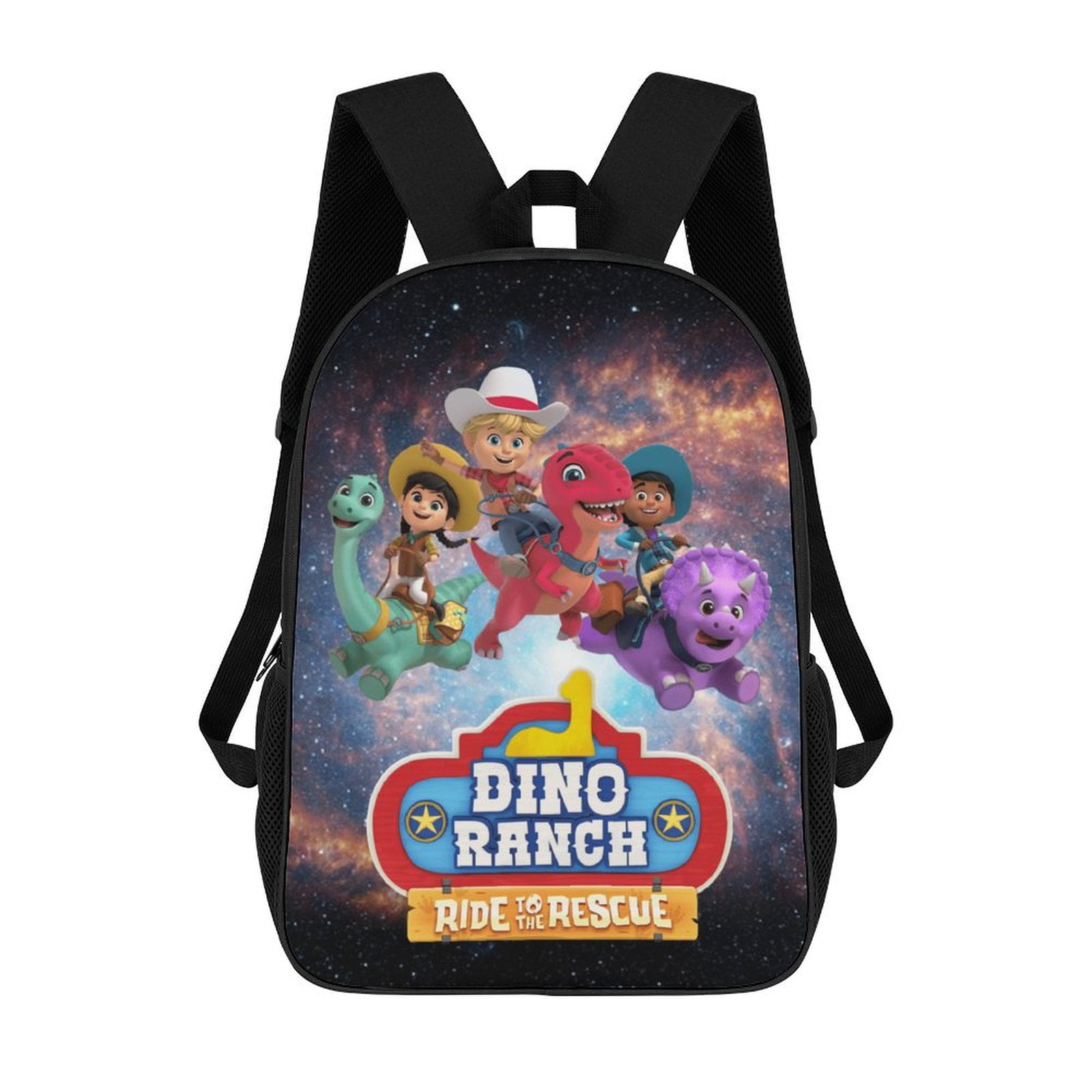 Dino Ranch Backpack, 17 Inch Laptop Backpack, Water-Resistant BookBag ...