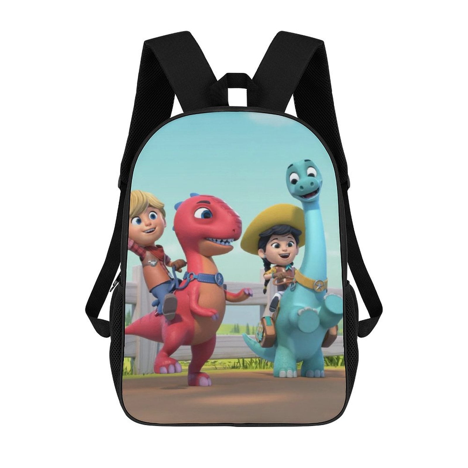Dino Ranch Backpack, 17 Inch Laptop Backpack, Water-Resistant BookBag ...