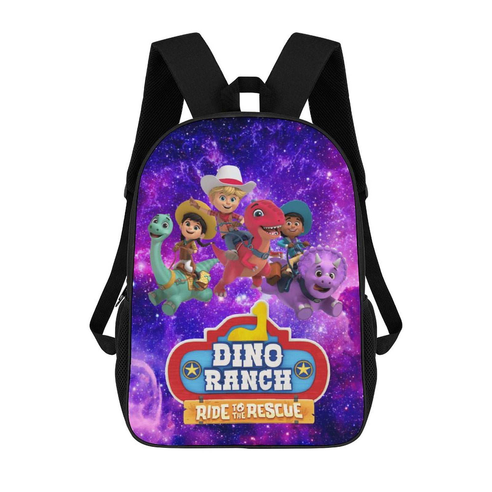 Dino Ranch Backpack, 17 Inch Laptop Backpack, Water-Resistant BookBag ...