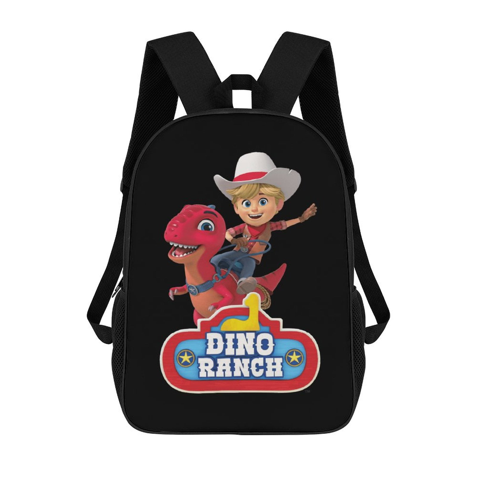 Dino Ranch Backpack, 17 Inch Laptop Backpack, Water-Resistant BookBag ...