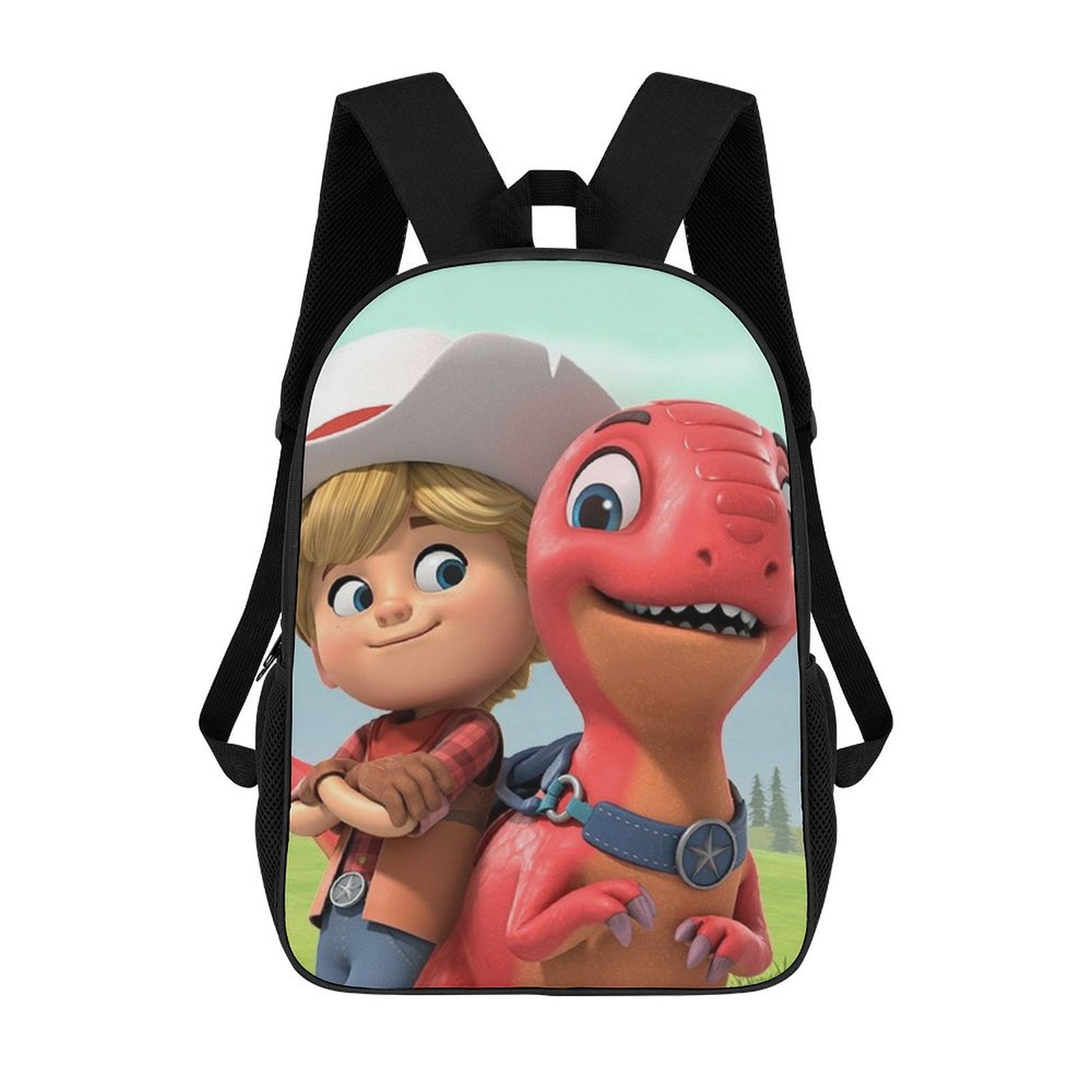 Dino Ranch Backpack, 17 Inch Laptop Backpack, Water-Resistant BookBag ...