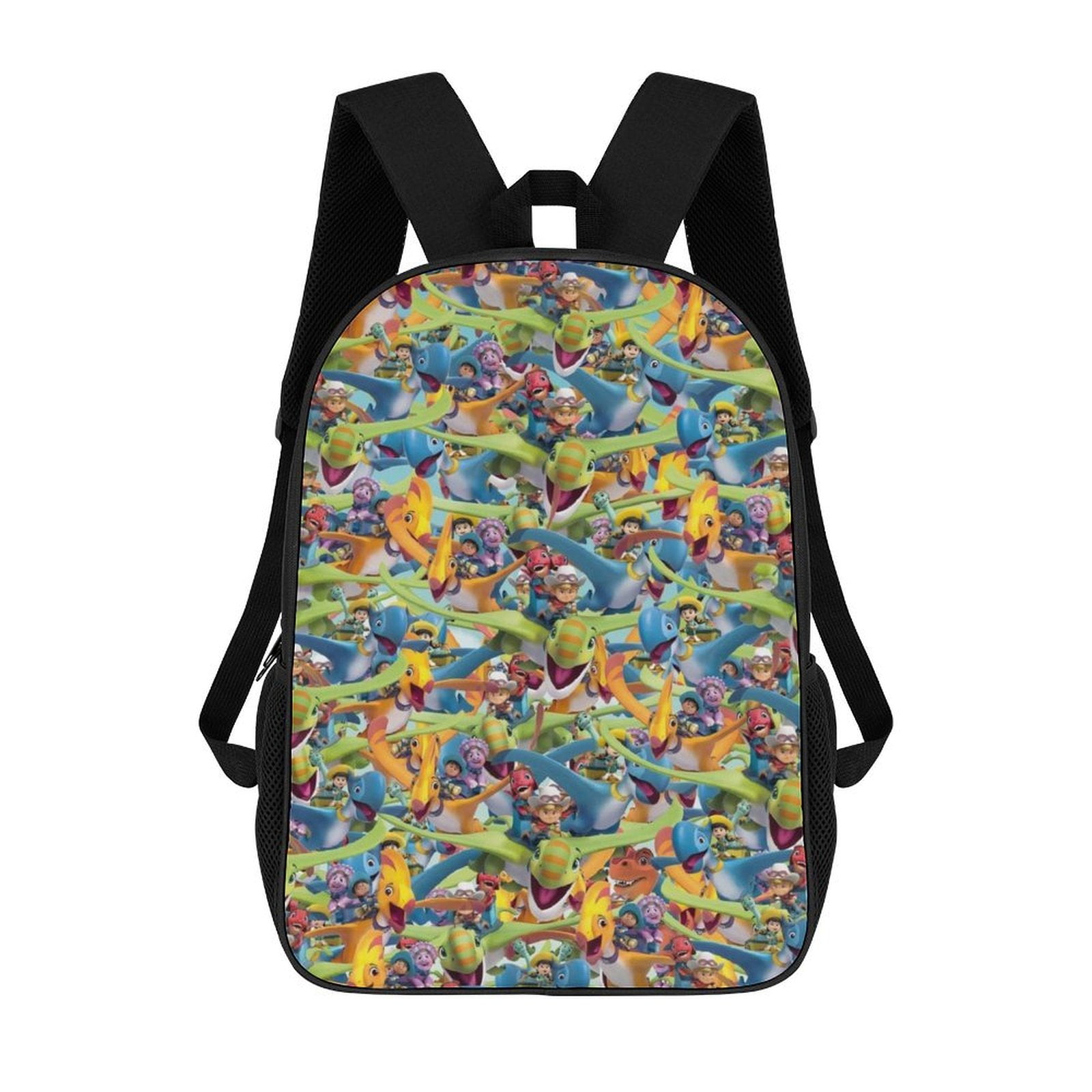 Dino Ranch Backpack, 17 Inch Laptop Backpack, Water-Resistant BookBag ...