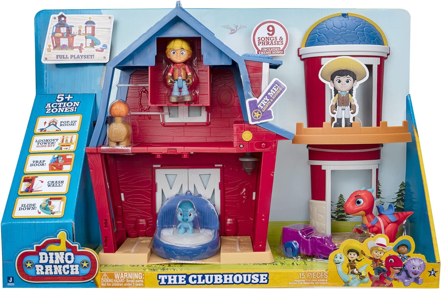 Dino Ranch DNR0123 - The Clubhouse, 12" Large Playset with Lights ...