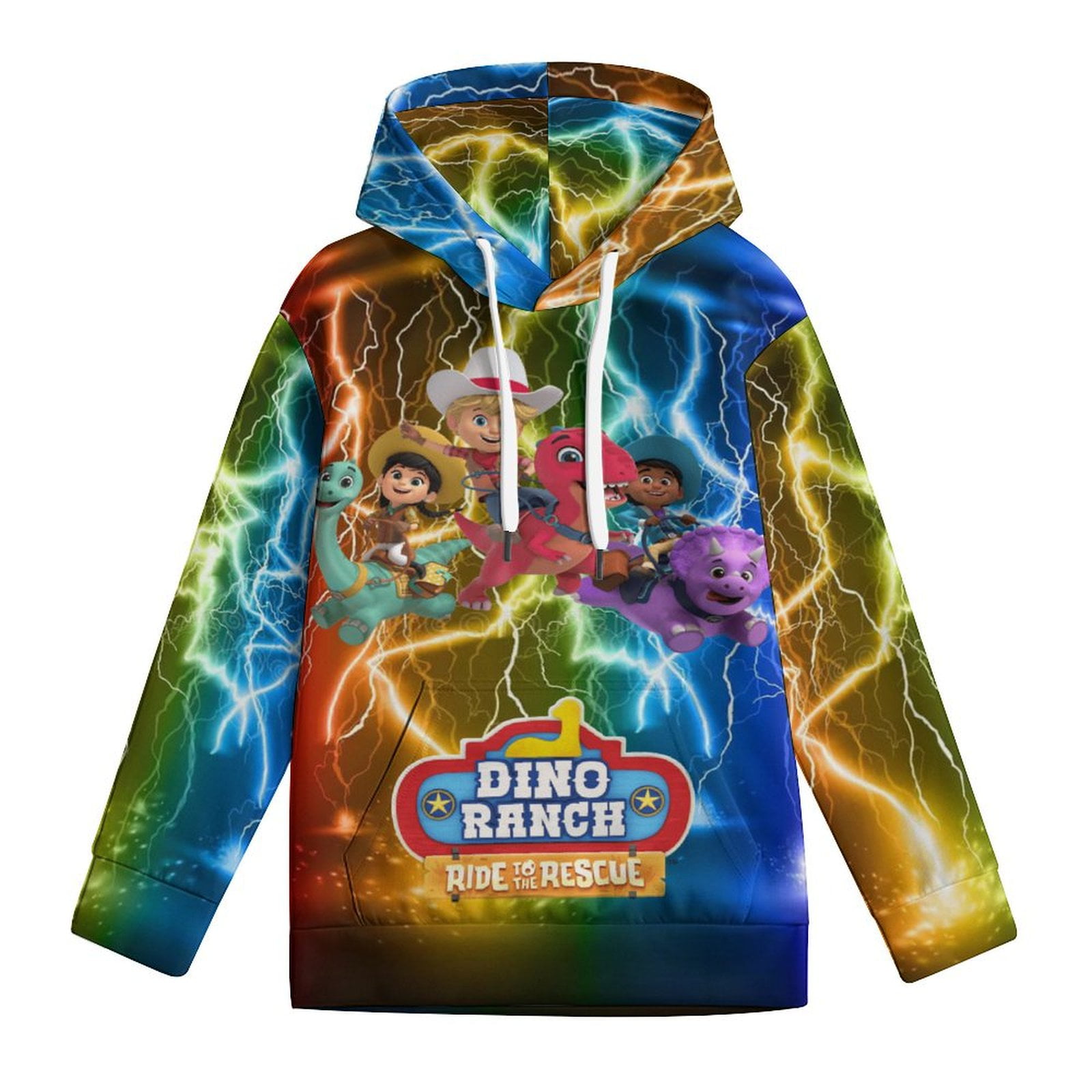 Dino Ranch Hoodie for Boys Girls, Novelty 3D Print Pullover Hooded for ...