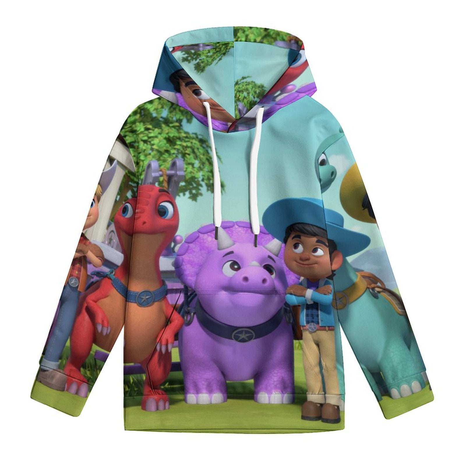 Dino Ranch Hoodie for Boys Girls, Novelty 3D Print Pullover Hooded for ...