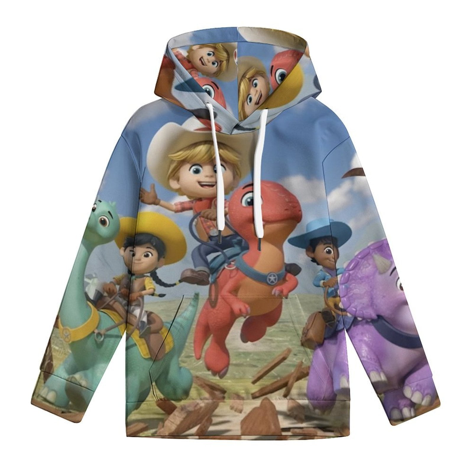 Dino Ranch Hoodie for Boys Girls, Novelty 3D Print Pullover Hooded for ...