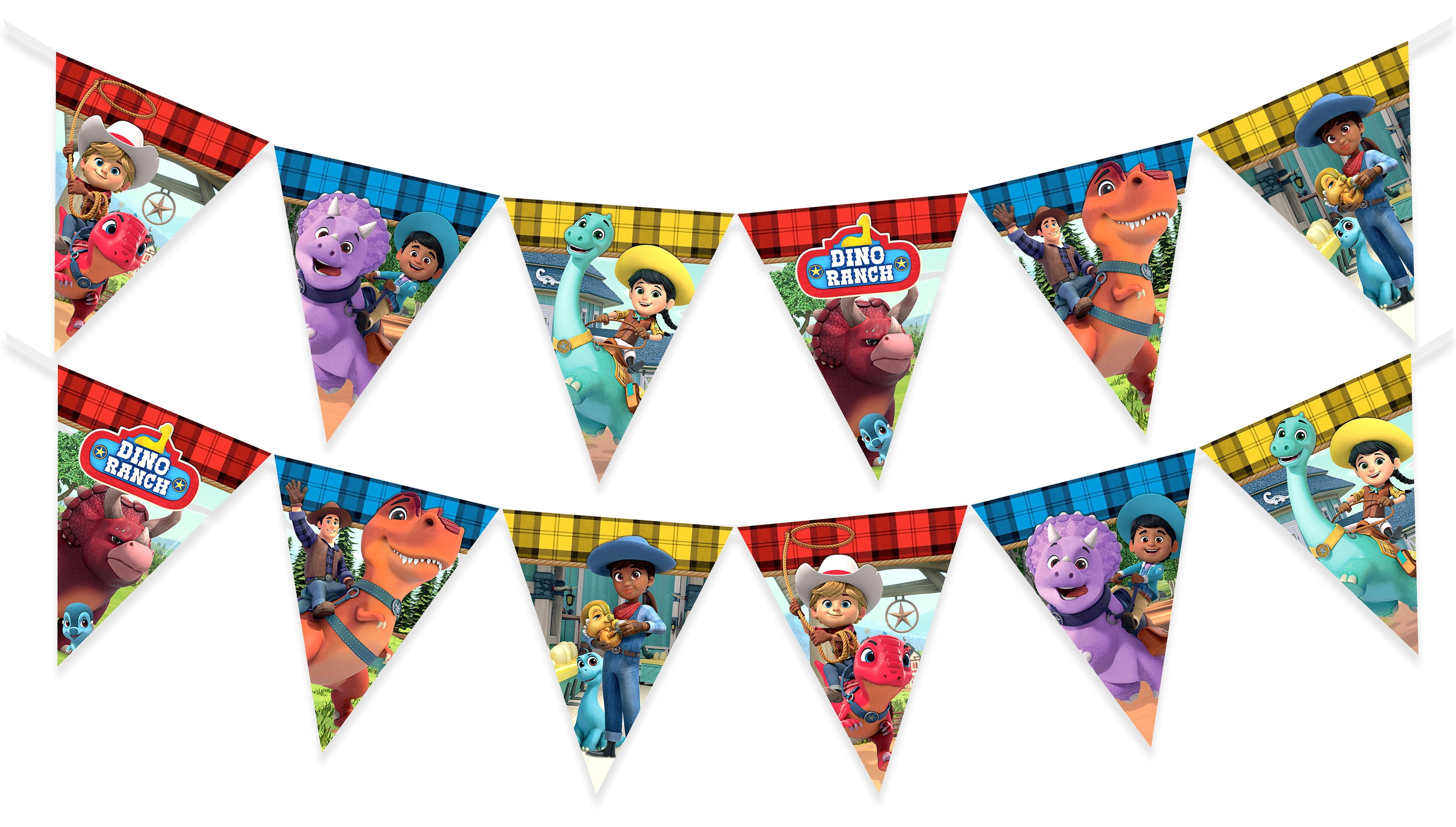Dino Ranch Party Supplies - Pennant Banner 1 Pack - Walmart.com
