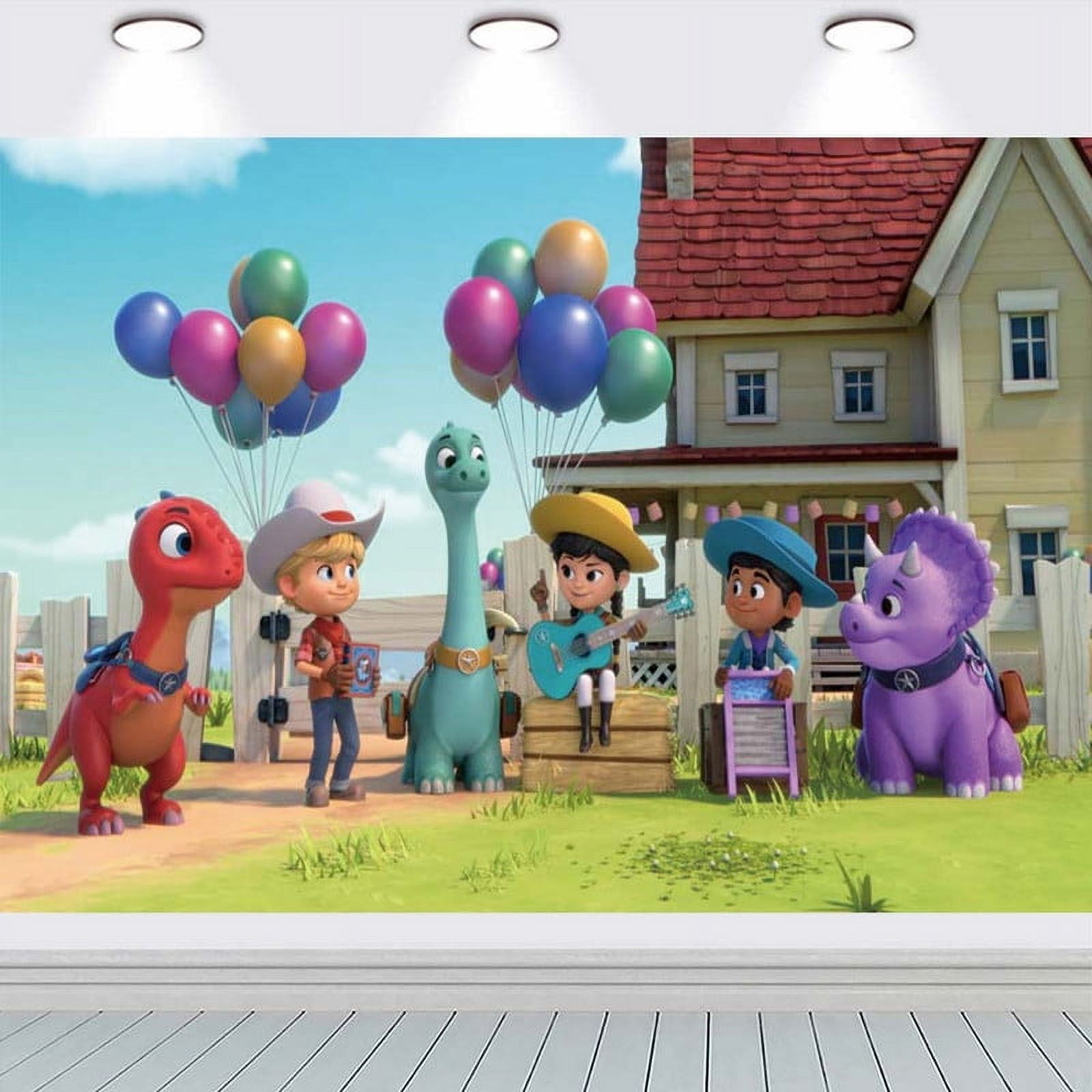 Dino Ranch Party Supplies Taspestry Poster Banner Backdrop Background ...