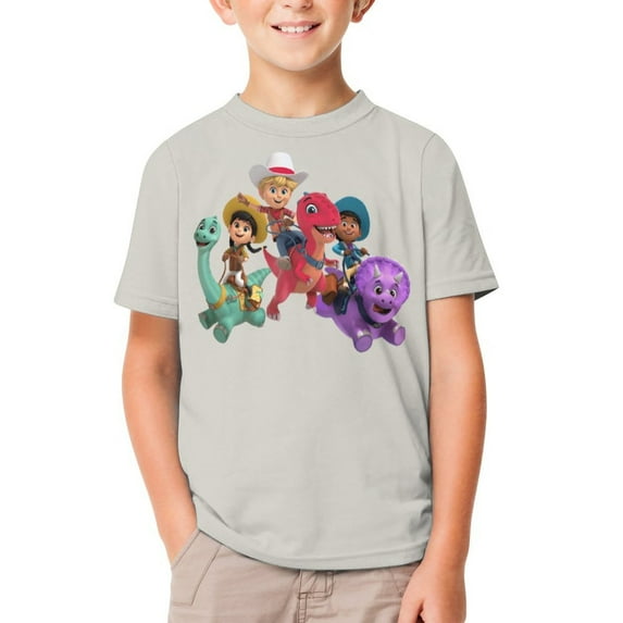 Dino Ranch T-Shirt for Boys And Girls, Funny Short Sleeve Shirts for ...