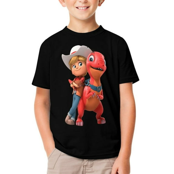 Dino Ranch T-Shirt for Boys And Girls, Funny Short Sleeve Shirts for ...