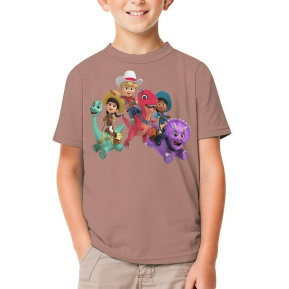 Dino Ranch T-Shirt for Boys And Girls, Funny Short Sleeve Shirts for ...