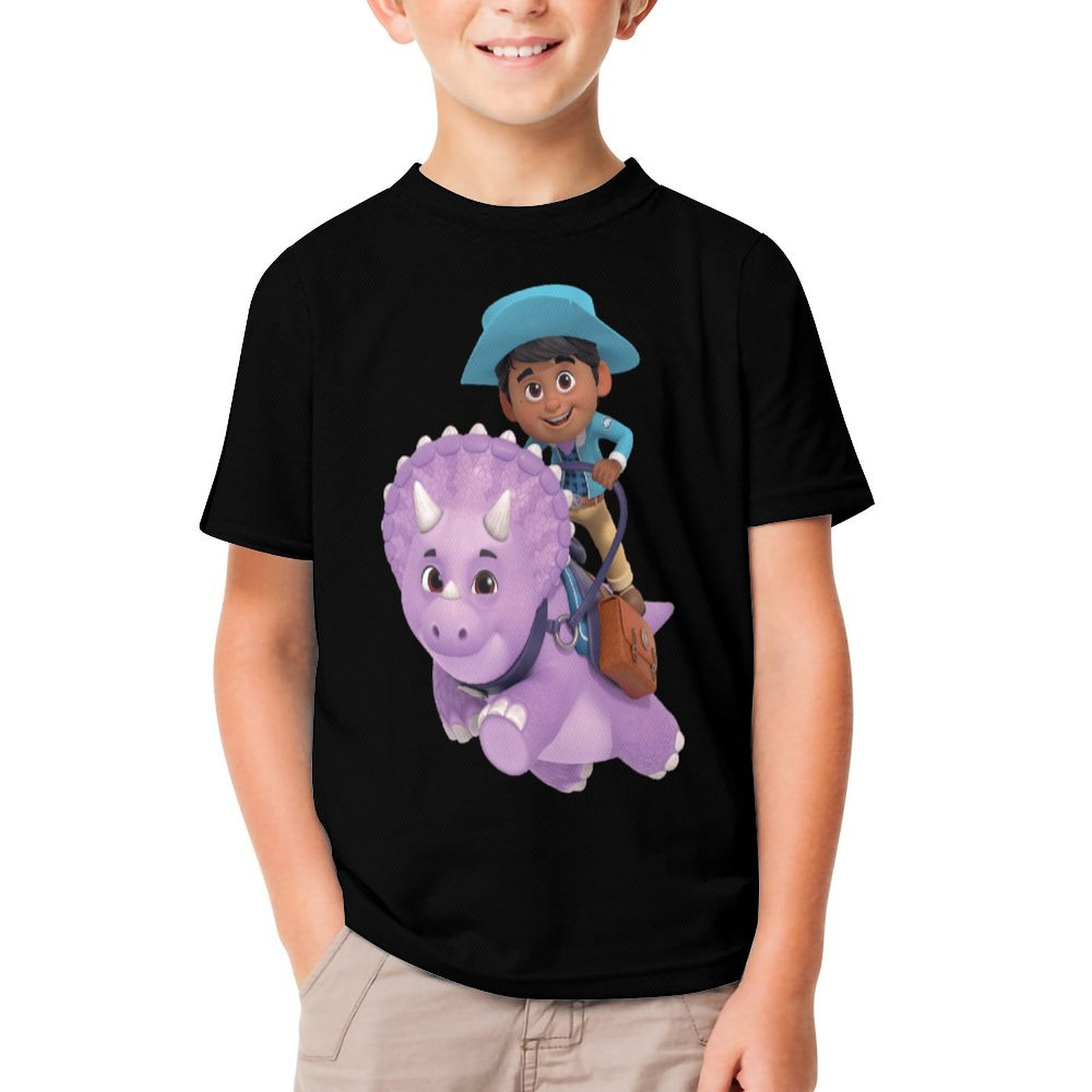 Dino Ranch T-Shirt for Boys And Girls, Funny Short Sleeve Shirts for ...