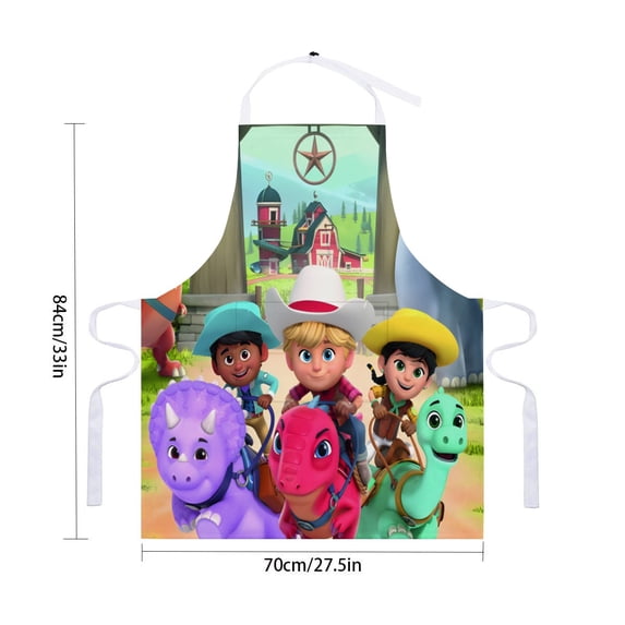 Dino Ranch apron with pockets, waterproof apron for adults, adjustable ...