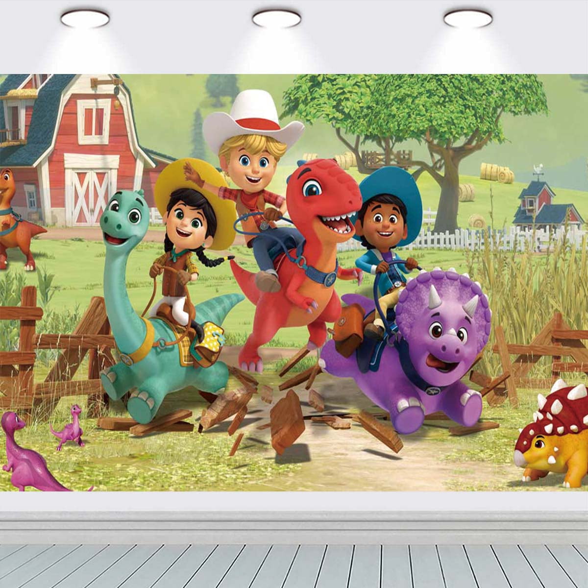 Dino Ranch school Banner Backdrop Background Taspestry Wall Decor ...