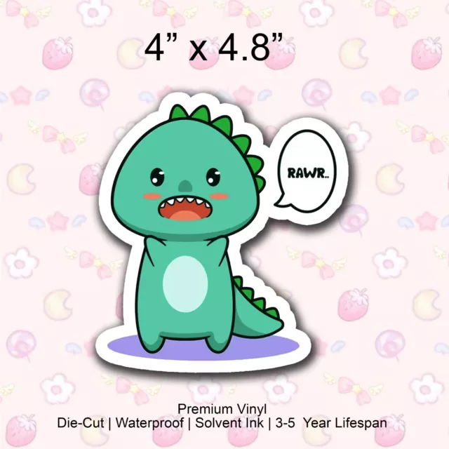 Dino Rawr Vinyl Sticker Dinosaur Decal Cute Laptop Sticker Vinyl Car ...