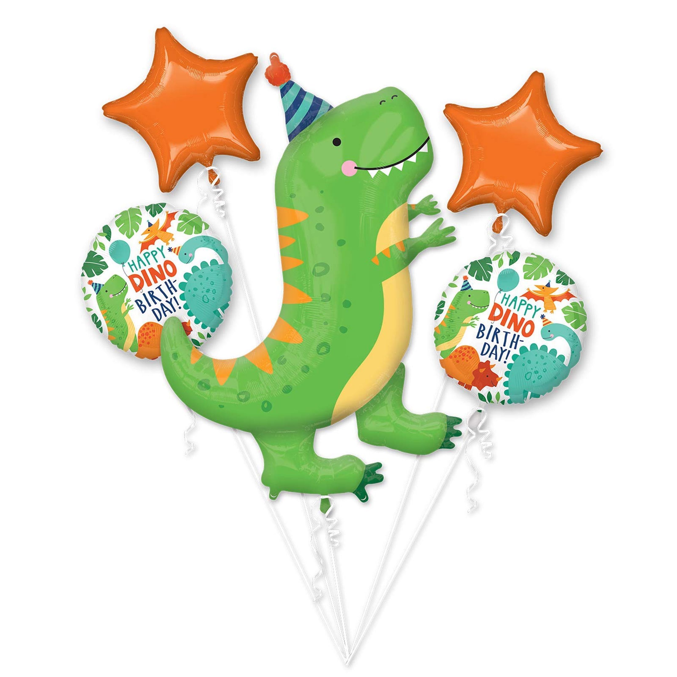 Dino-Rific Balloon Bash Kit: Cute T-Rex Party Supplies for a Happy ...