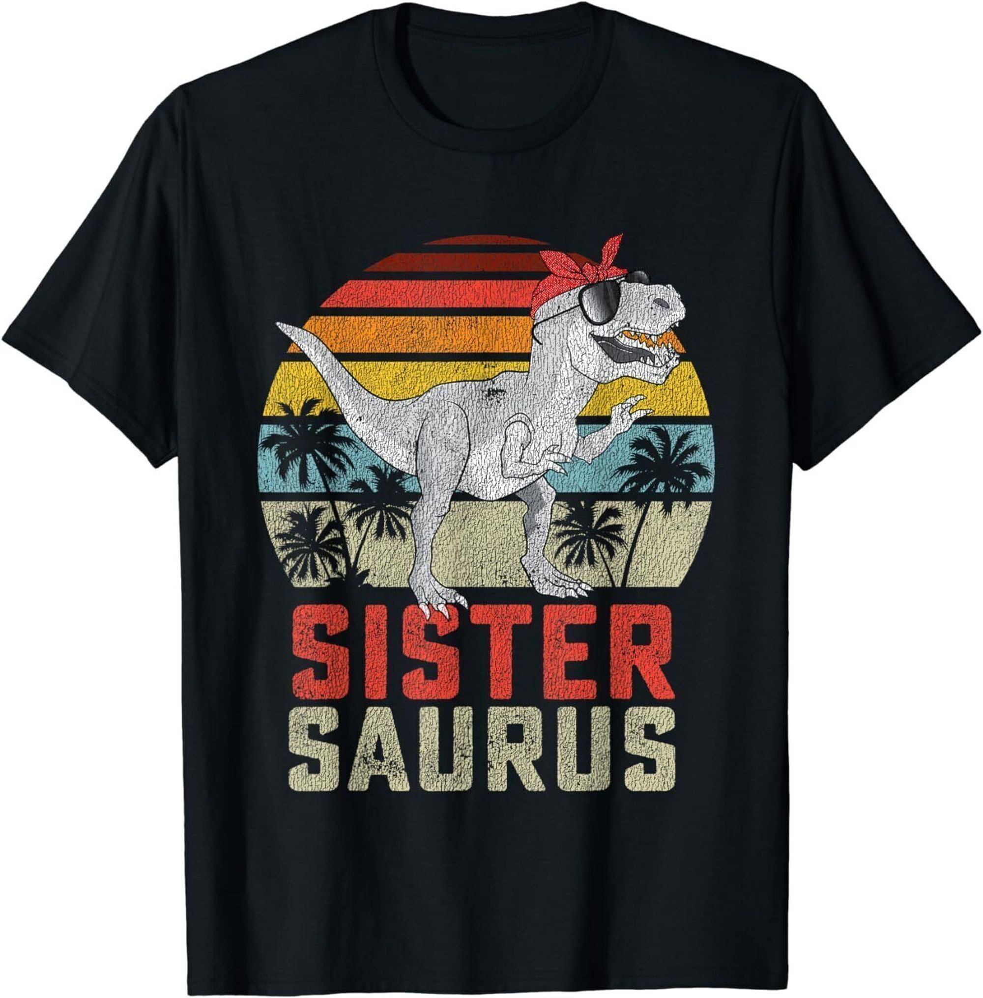 Dino-Sister Squad: Roaring T-Rex Family Matching Tee - Walmart.com
