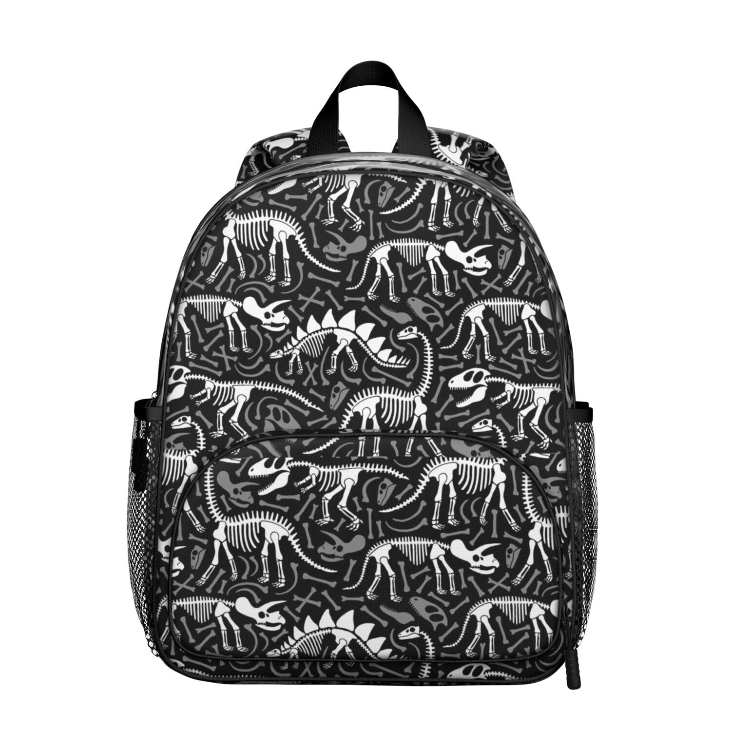 Dino Skeleton Design Student Backpack – Roaring Dinosaur in Nature ...