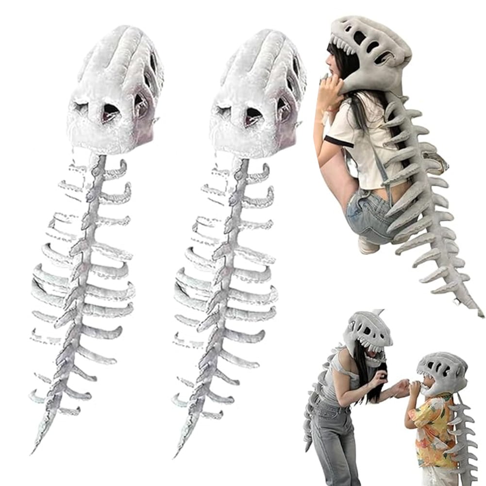 Dino Skeleton Plush Wearable Dinosaur Costume Fun Realistic 3D ...