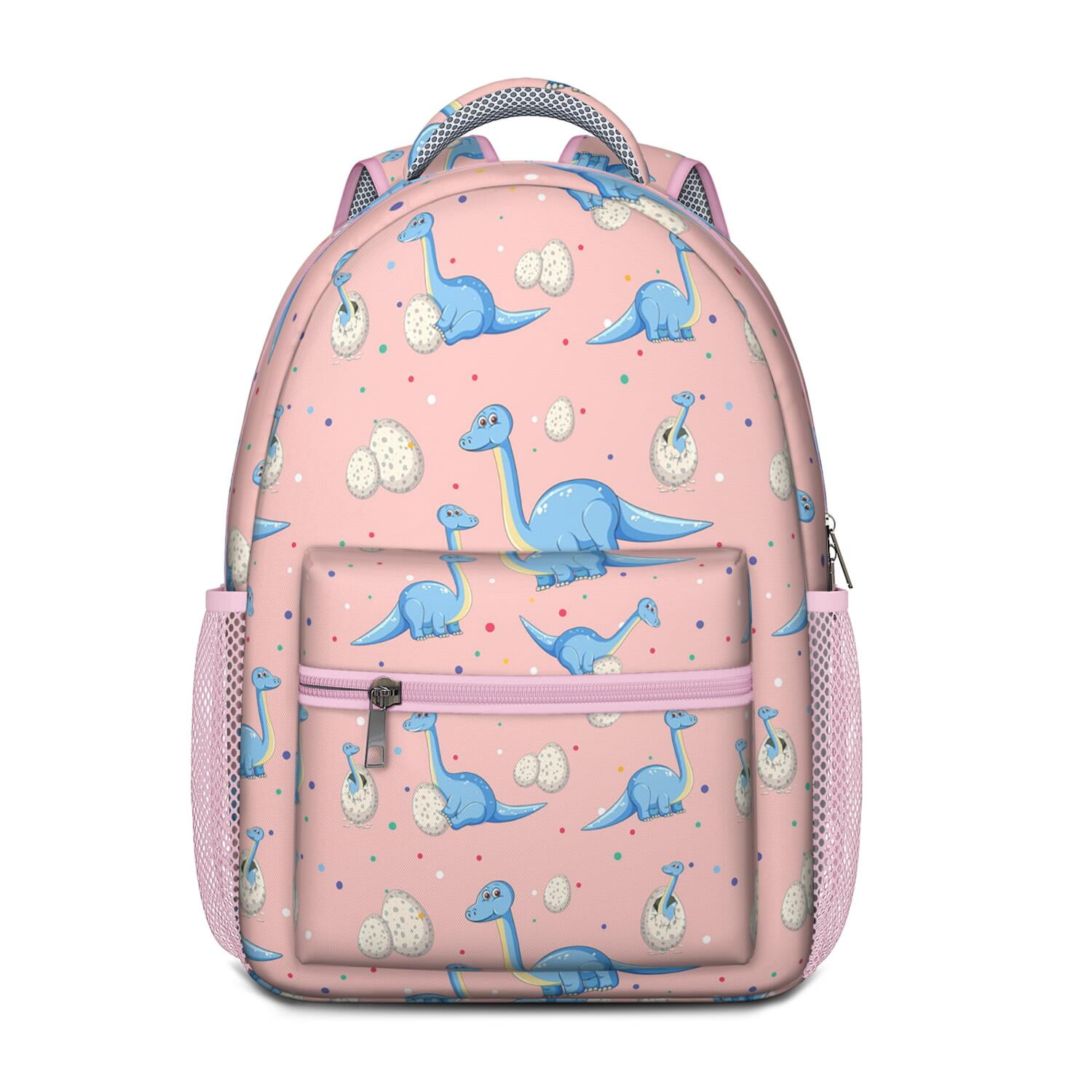 Dino Skeleton and Planet Print Backpack – Retro Dinosaur School Bag ...