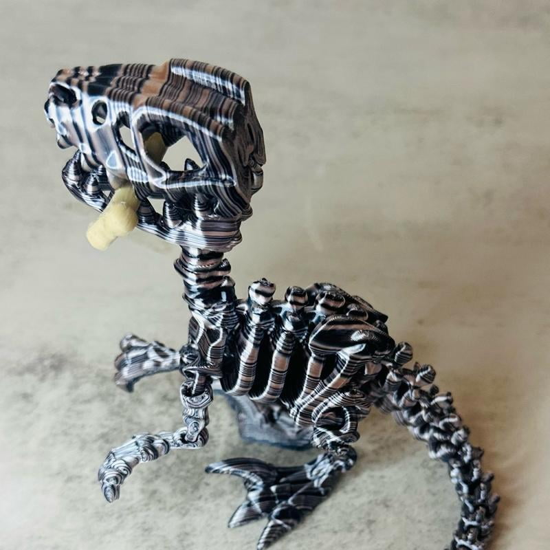 Dino Skeletons - Multicolored Variations- Desk Ornament - Gift Idea ...