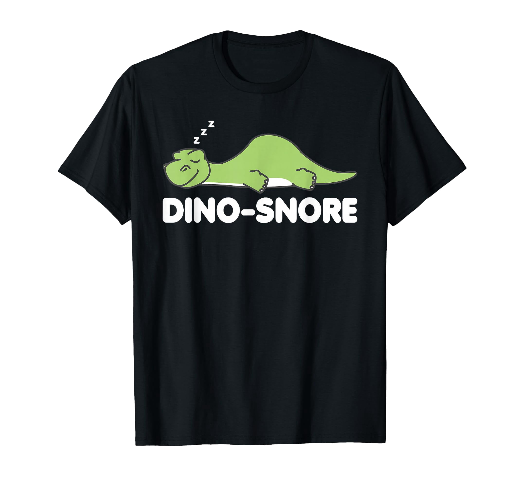Dino Snore Pajamas T-Shirt with Cartoon Dinosaur and Sleepy Zzz Design ...