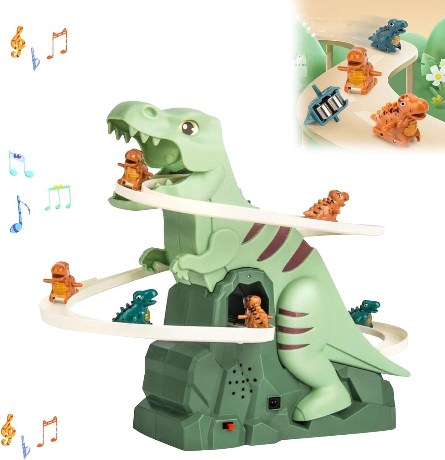 Dino Stair Climbing Toy, Dinosaur Climbing Slide Music Toy, Electric ...