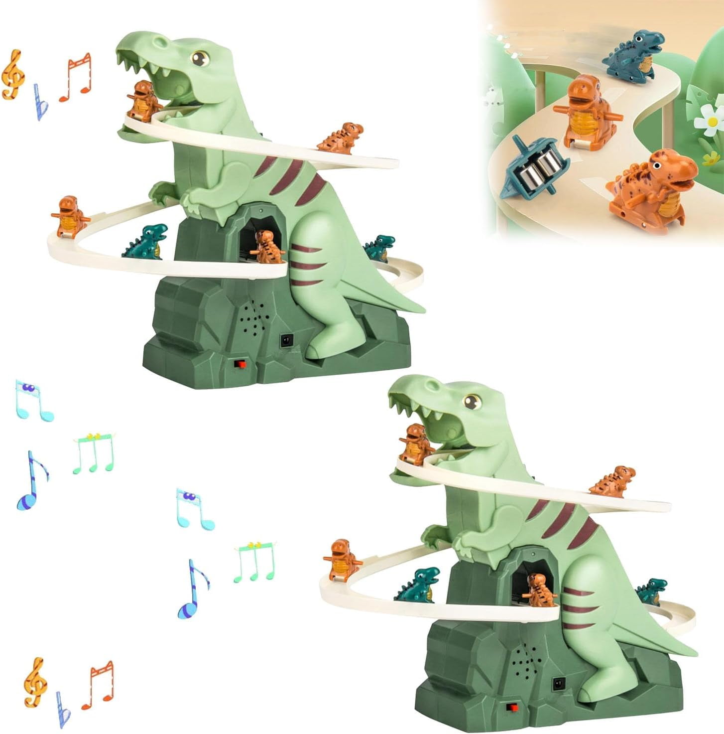 Dino Stair Climbing Toy, Dinosaur Climbing Slide Music Toy, Electric ...