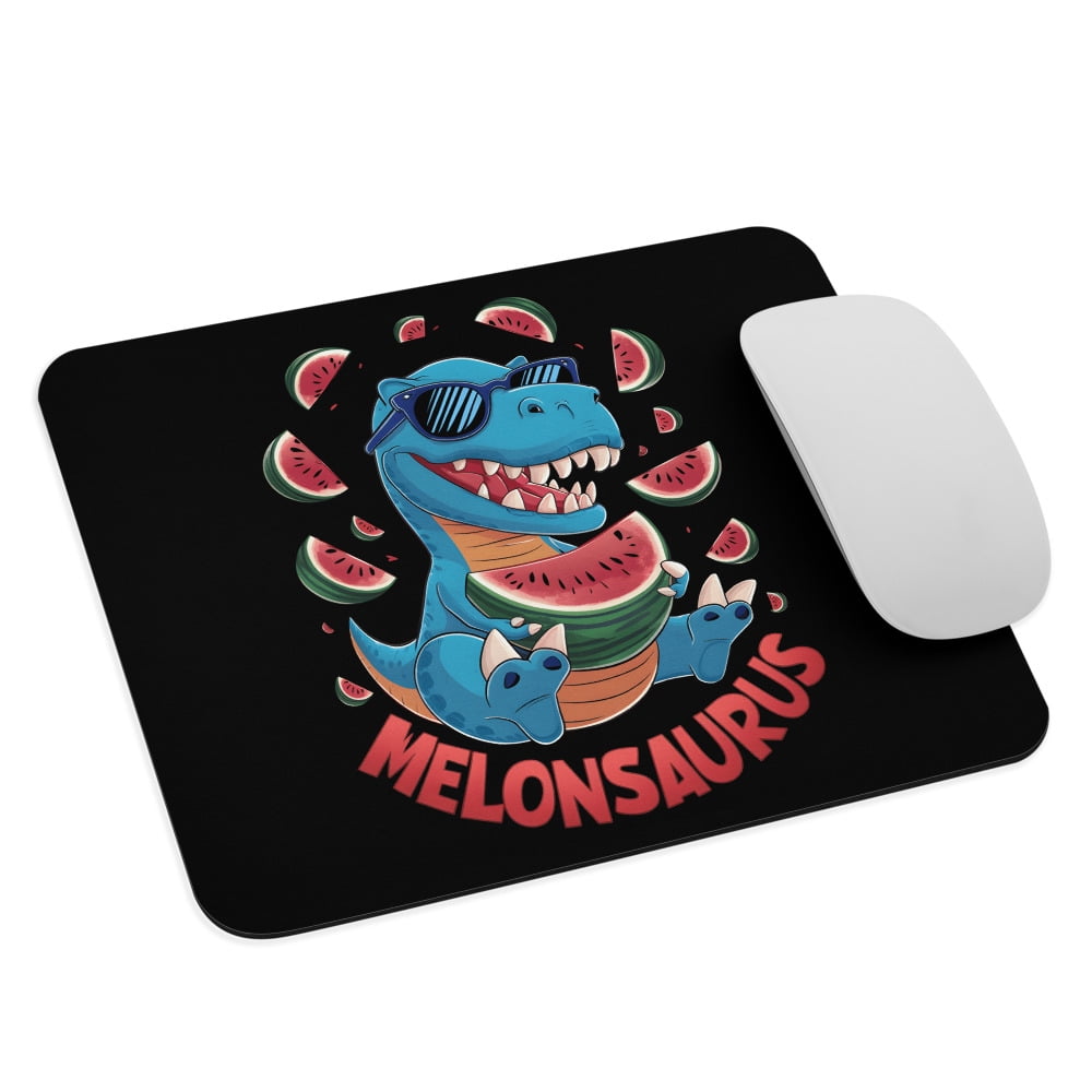 Dino Tropical Fruits Lover Mouse Pad, Funny Melonsaurus Watermelon ...