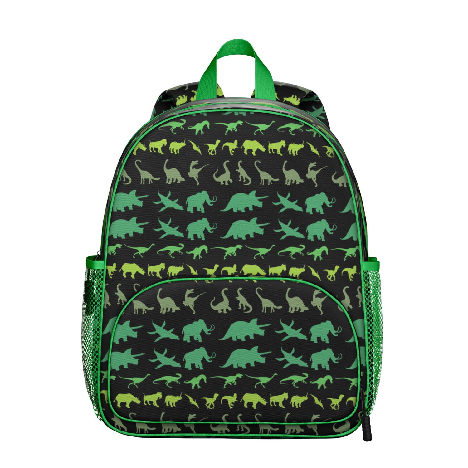 Dino World Print Student Backpack – Roaring Dinosaur Illustration with ...