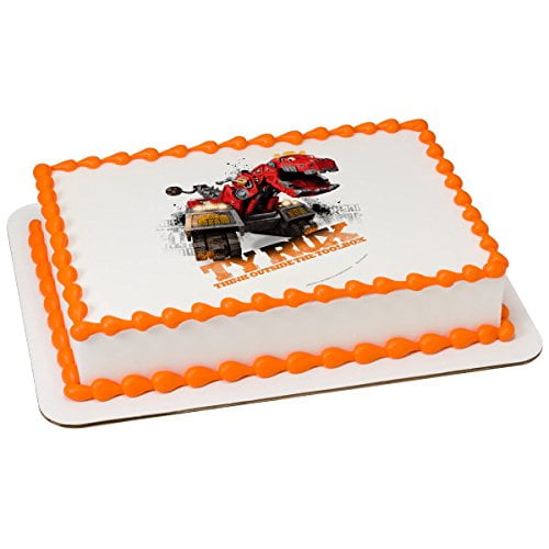 DinoTrux Edible Icing Image for 1/4 sheet cake - Walmart.com