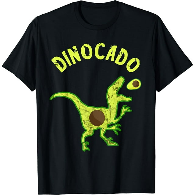 Dinocado Dino Avocado Dinosaurs Funny Avocado Fruit T-Rex T-Shirt Black ...
