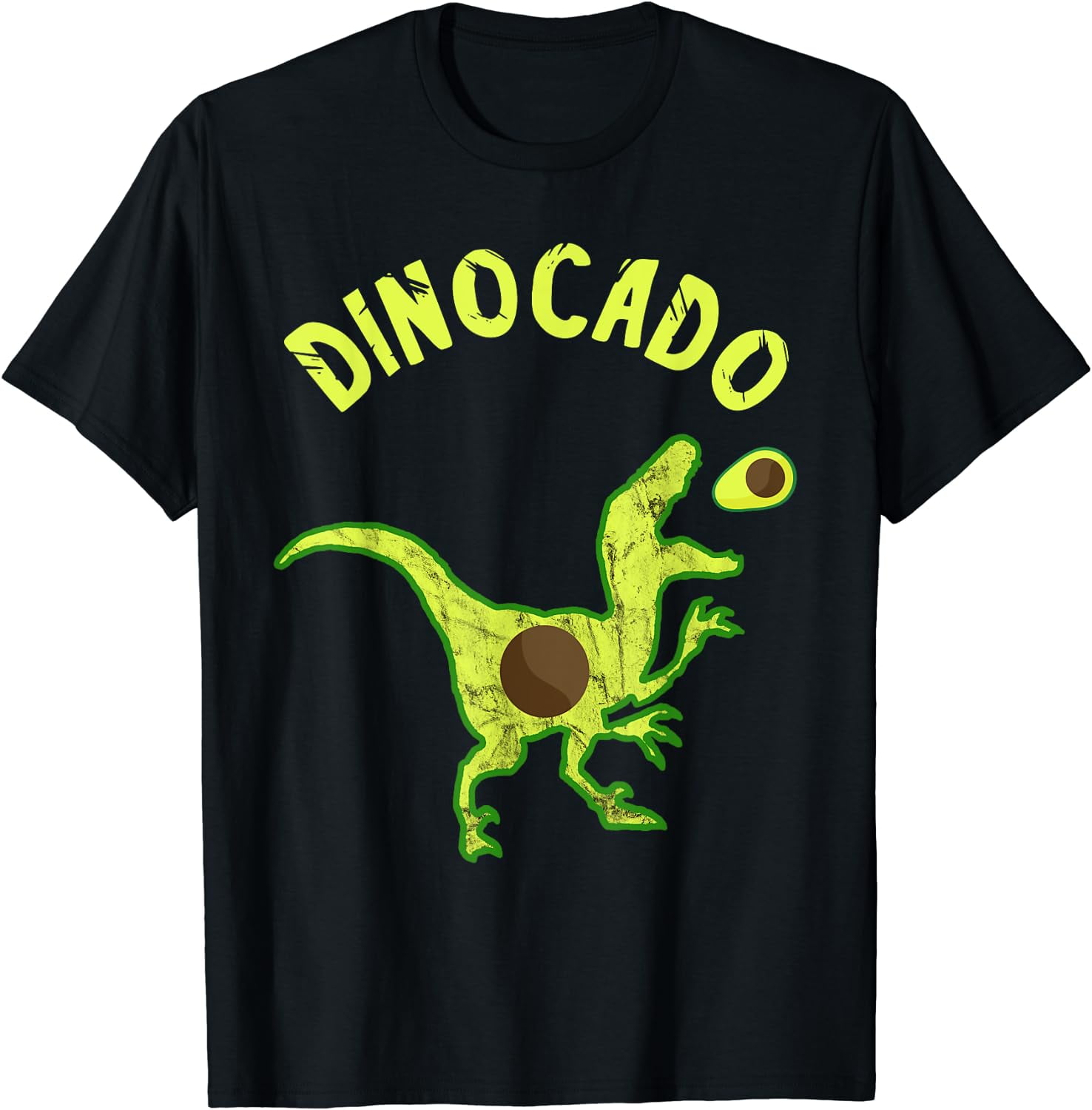 Dinocado Dino Avocado Dinosaurs Funny Avocado Fruit T-Rex T-Shirt Black ...