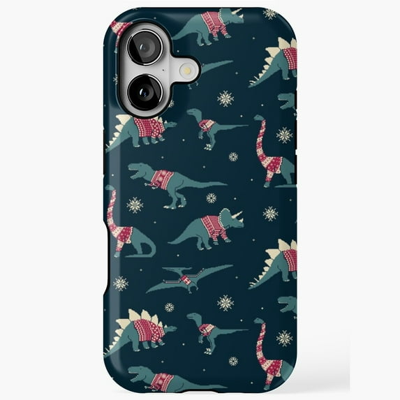 Dinos In Sweaters Funny Art Case for iPhone 11 12 13 14 15 16 17 Pro ...